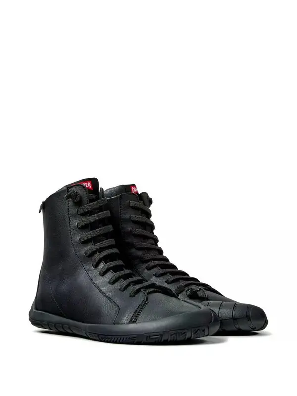 Camper Peu Path+ Leather Ankle Boots - Black