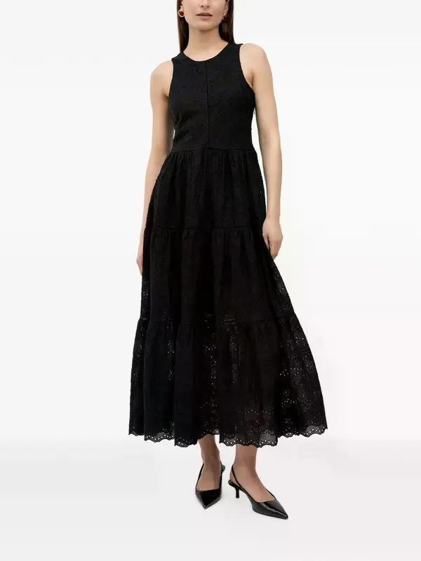 BOSS Broderie Anglaise Tiered Maxi Dress