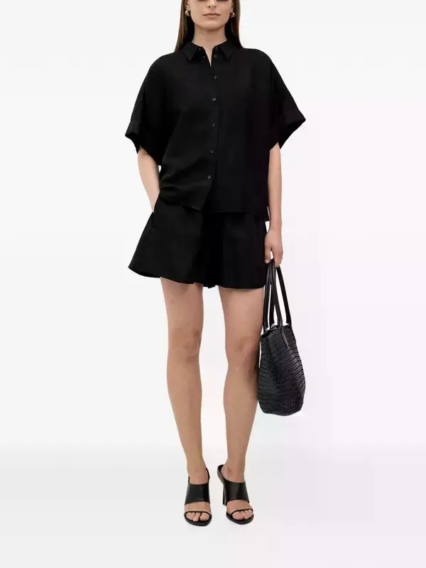 BOSS Linen Shorts With Elasticated Waistband