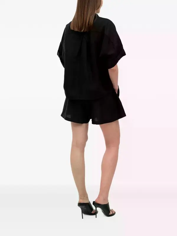 BOSS Linen Shorts With Elasticated Waistband