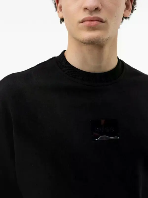 Hugo Logo Patch Crew Neck Sweater