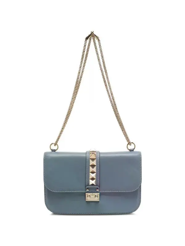 Valentino Garavani Rockstud Glam Lock Shoulder Bag - Blue