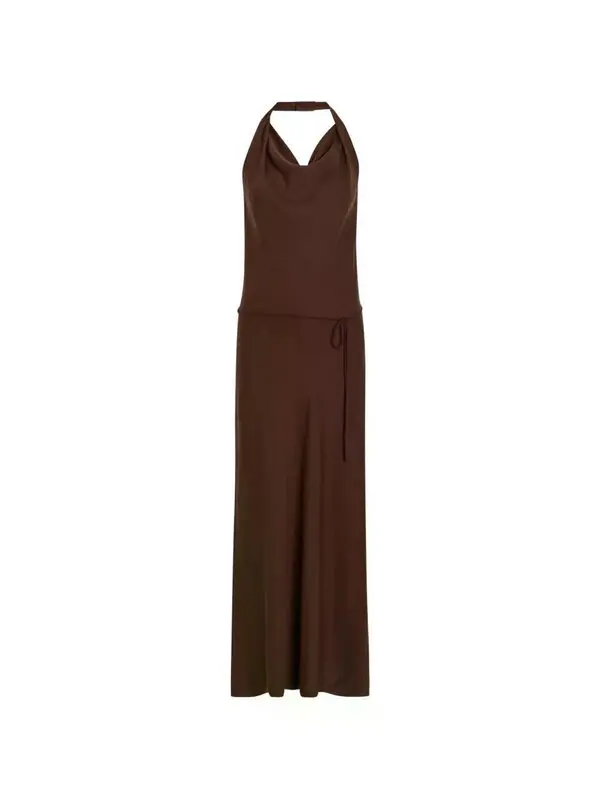 Faithfull The Brand Izaro Cowl Neck Maxi Dress - Brown