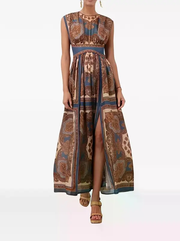 Zimmermann Paisley Print Silk Maxi Dress