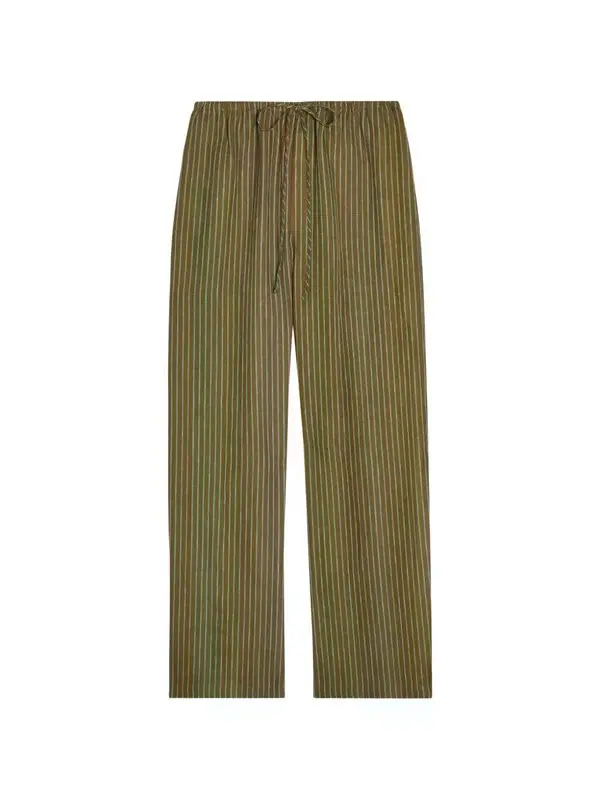 Staud Mateo Striped Trousers - Brown
