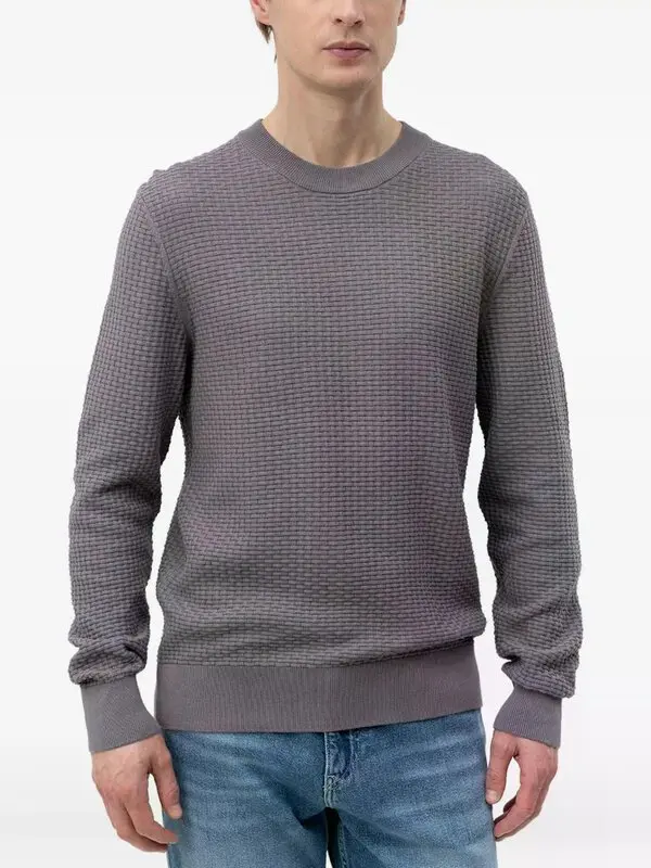 BOSS Basket-weave V-neck Sweater