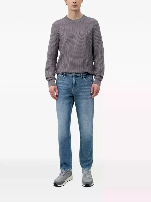 BOSS Basket-weave V-neck Sweater