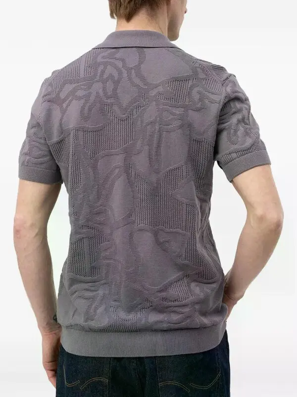 BOSS Jacquard-knit Short-sleeve Shirt