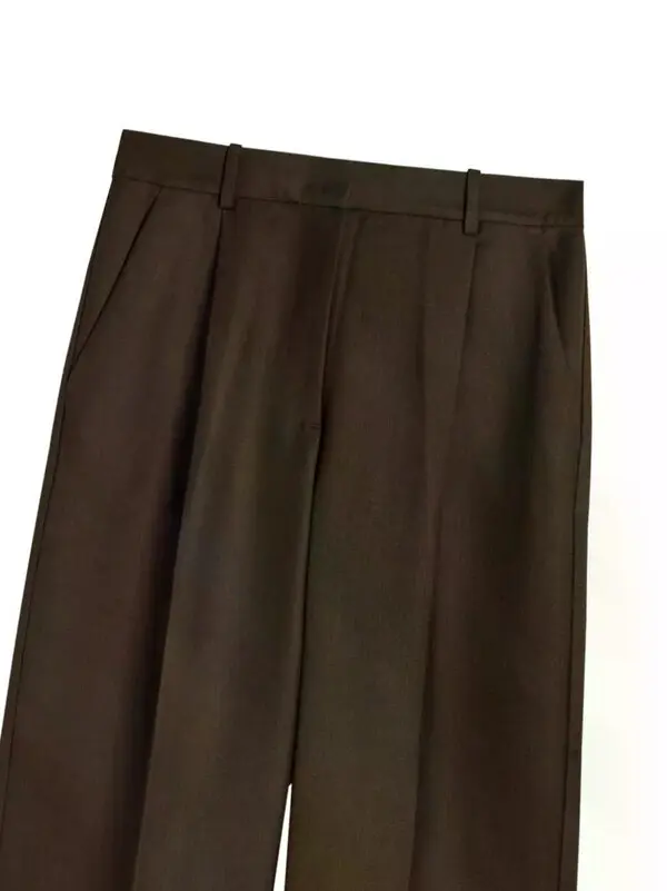 ANINE BING Trent Straight-leg Trousers - Brown