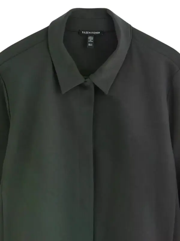 Eileen Fisher Zip-up Shirt Jacket - Grey