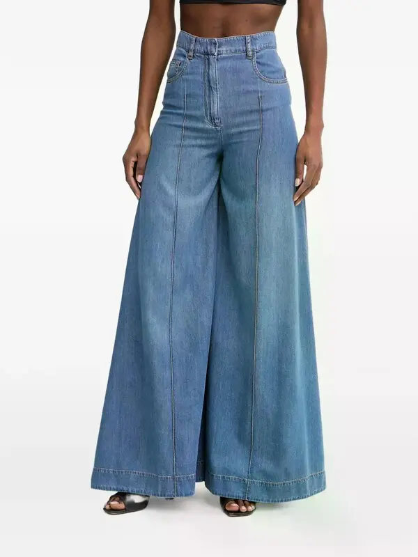 SIMONA CORSELLINI Wide Leg Jeans - Blue