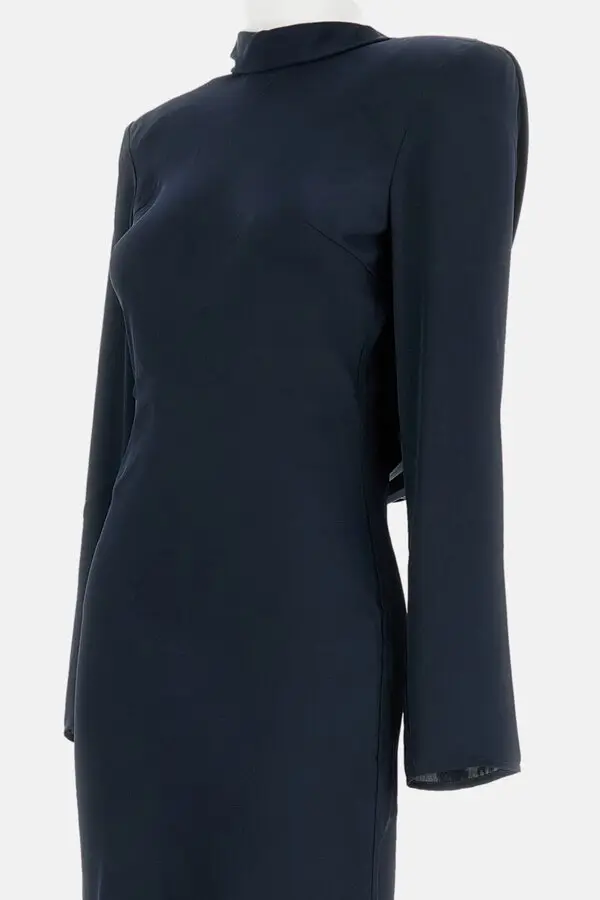 ROTATE BY BIRGER CHRISTENSEN Draped Satin Midi Dress