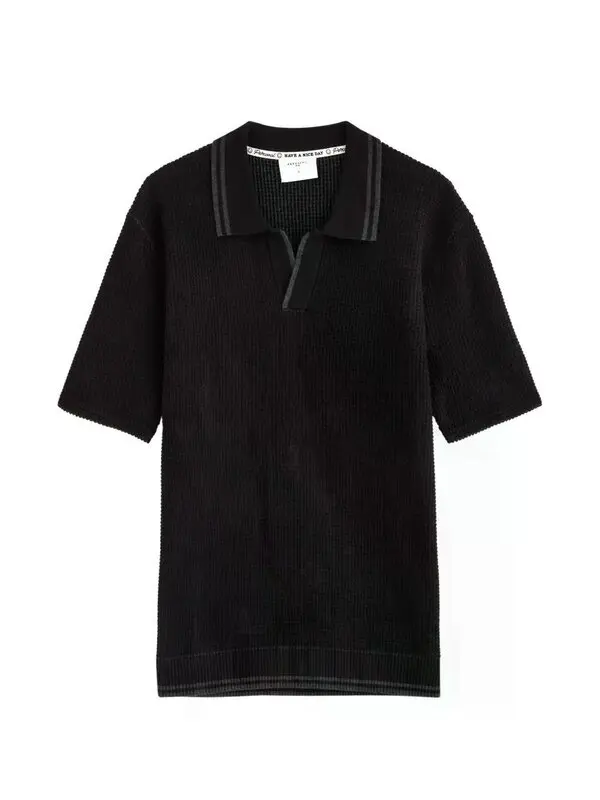 PERCIVAL Cassette Cotton Polo Shirt - Black