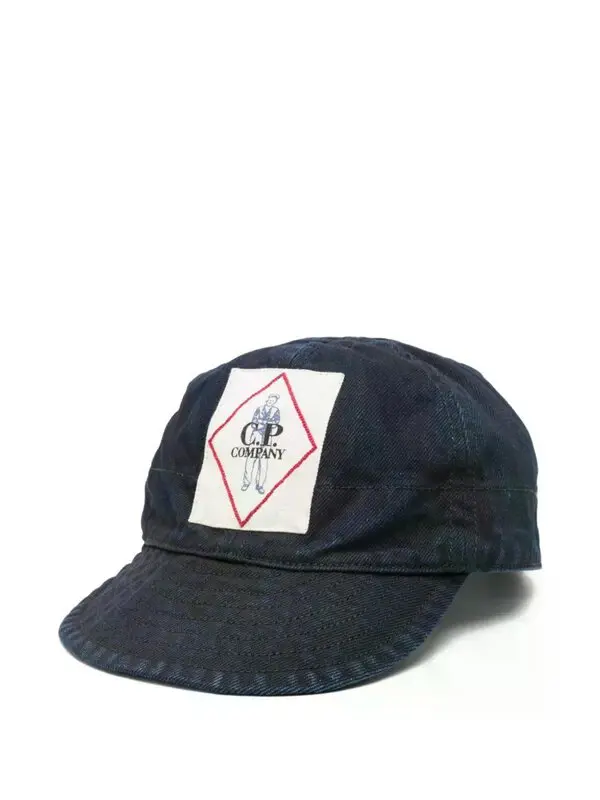 C.P. COMPANY Logo Patch Baseball Cap - Blue