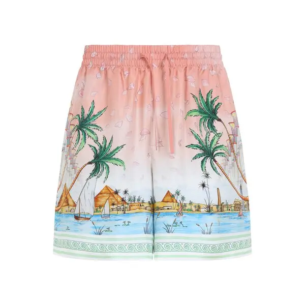 Casablanca Ethereal Silk Shorts - Multicolor