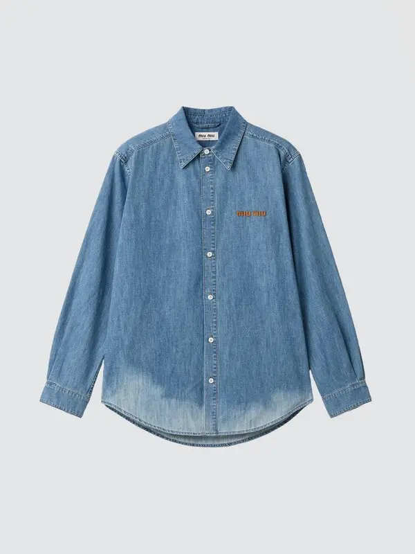 Miu Miu Ruffled Shirt - Blue