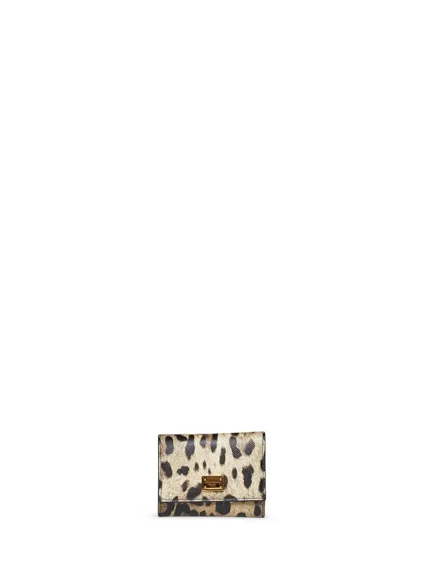 Dolce & Gabbana Leopard-print Dauphine Leather Wallet