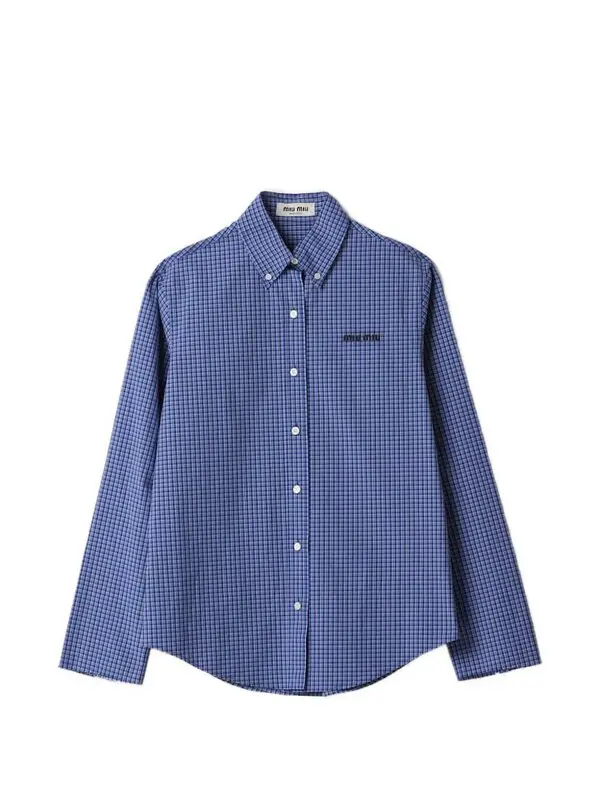 Miu Miu Checked Cotton Shirt - Multicolor