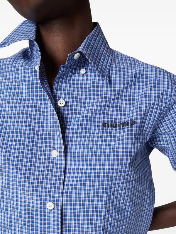 Miu Miu Checked Cotton Shirt