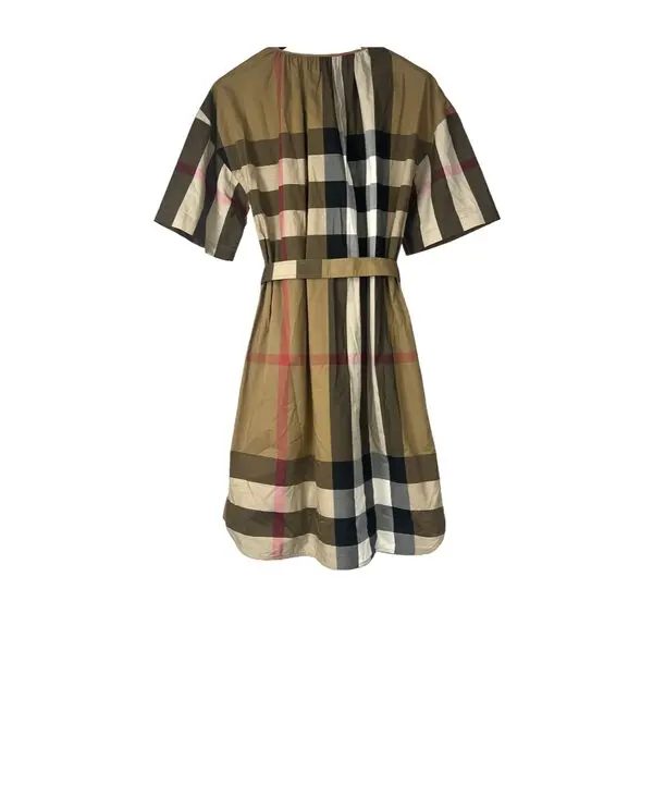 Burberry Checked Midi Shirt Dress