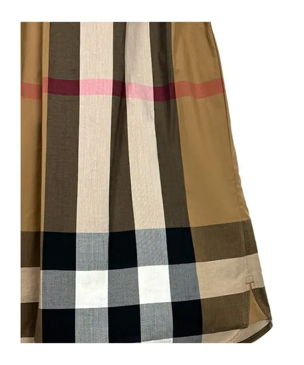 Burberry Checked Midi Shirt Dress