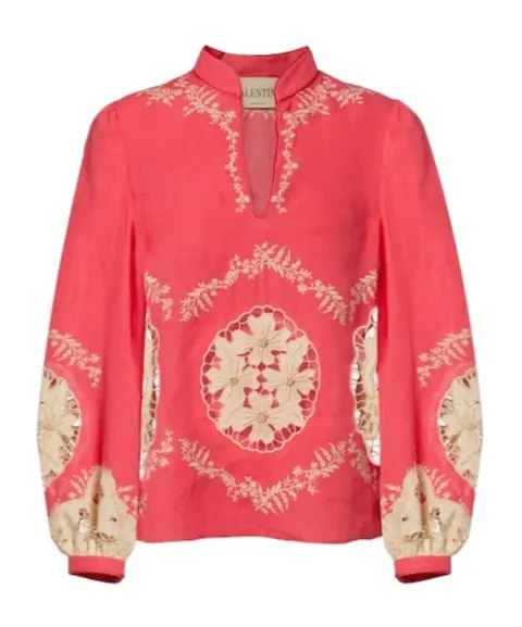 Valentino Garavani Embroidered Linen Shirt