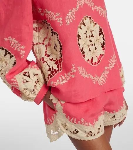 Valentino Garavani Embroidered Linen Shirt