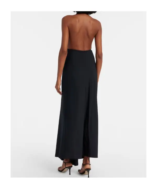 Christopher Esber Embellished Ruched Jersey Maxi Dress