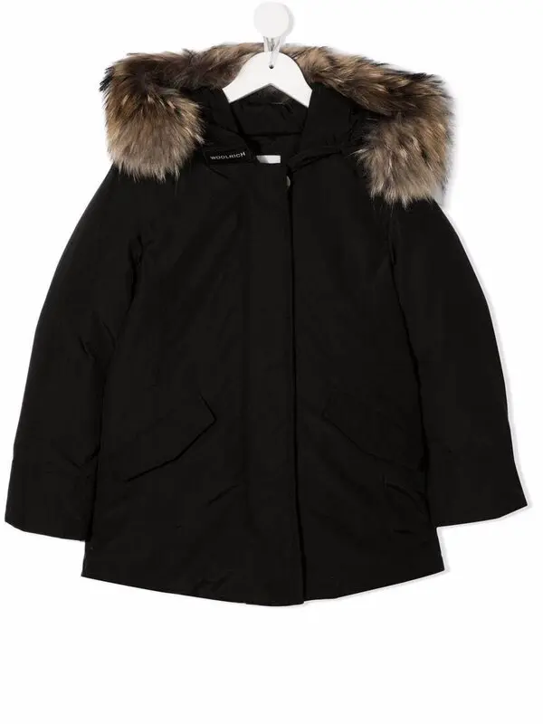 Woolrich Hooded Parka With Fur Trim