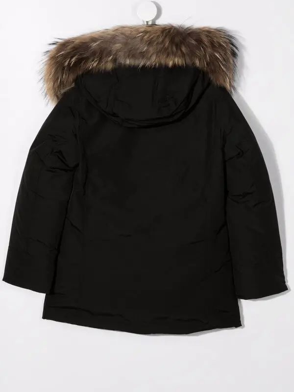 Woolrich Hooded Parka With Fur Trim