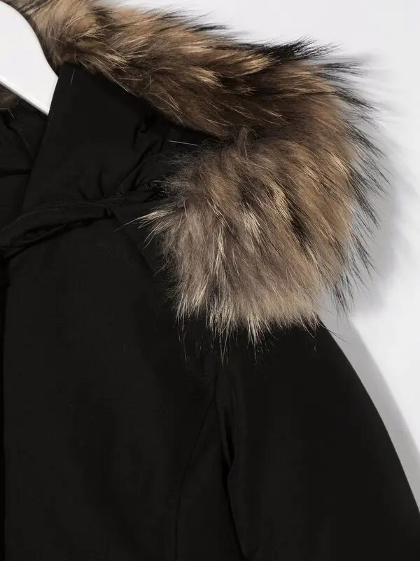 Woolrich Hooded Parka With Fur Trim