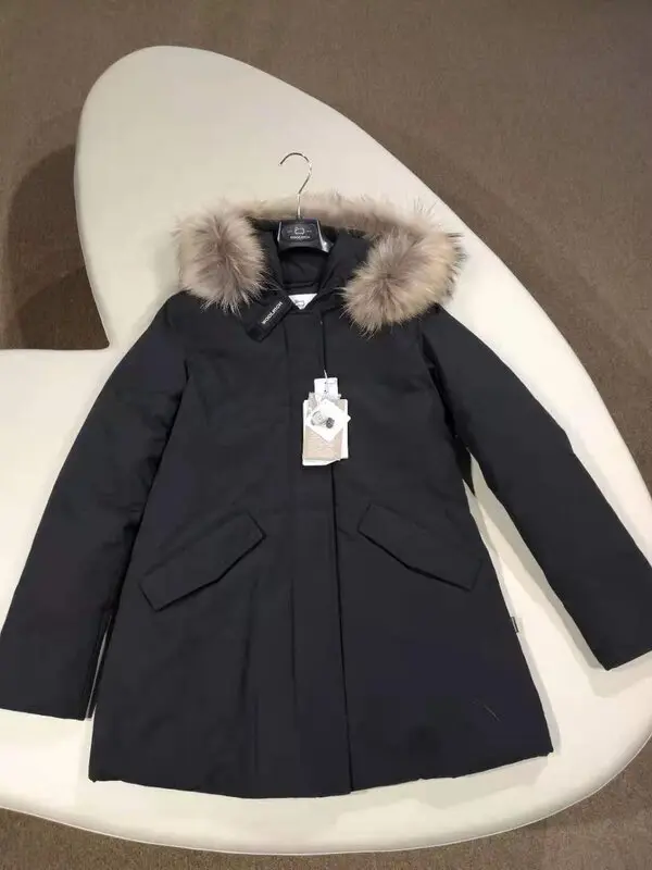 Woolrich Hooded Parka With Fur Trim