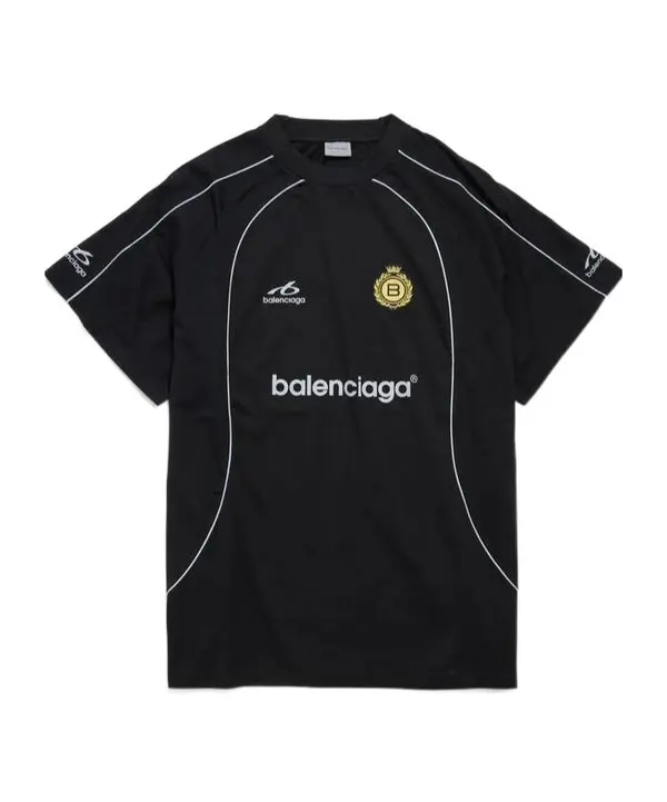 Balenciaga Soccer Oversized T-shirt - Black