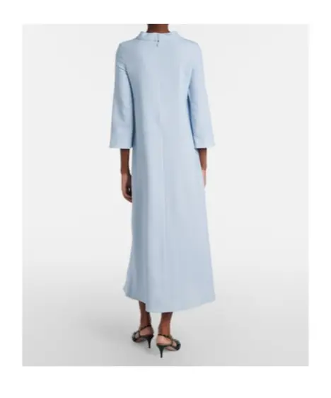 Oscar De La Renta Porcelain Flower Wool-blend Kaftan