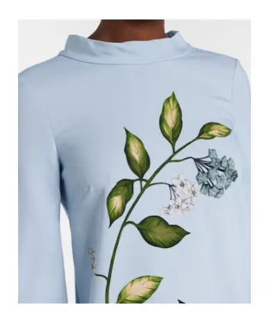 Oscar De La Renta Porcelain Flower Wool-blend Kaftan