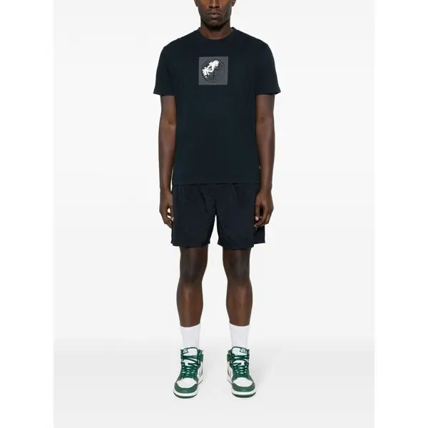 Stone Island Logo Printed Crewneck T-shirt