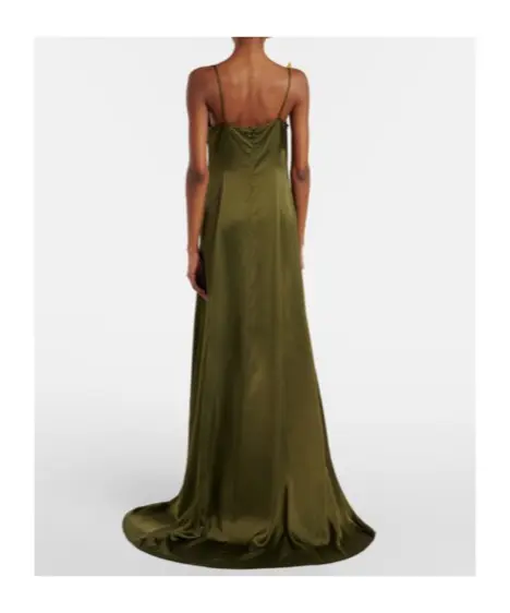 Blumarine Appliqué Satin Gown