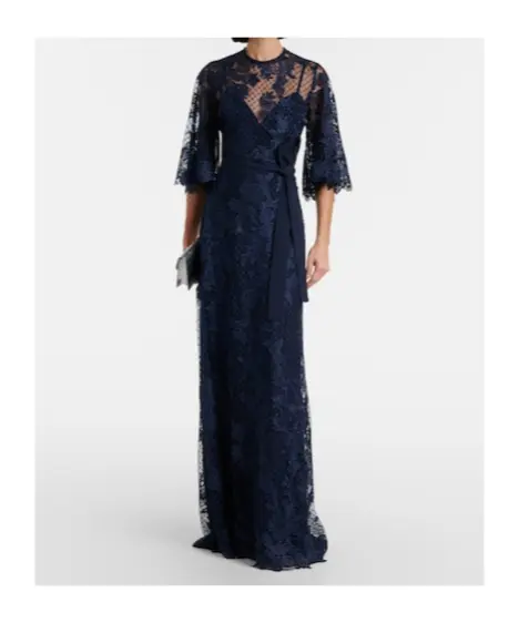 Elie Saab Embroidered Lace And Tulle Gown