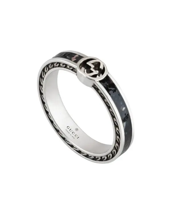 Gucci Interlocking G Enamel Ring