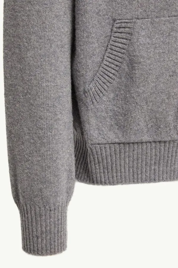 Moncler Wool Cashmere Zip-up Hooded Cardigan