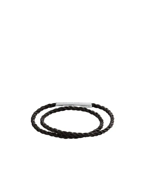 Bottega Veneta Rope Leather Bracelet - Espresso