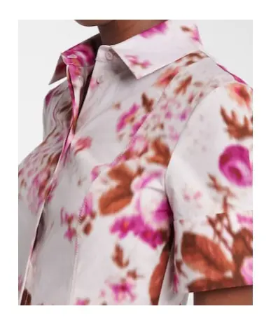 Erdem Floral Cotton Poplin Midi Shirt Dress - White