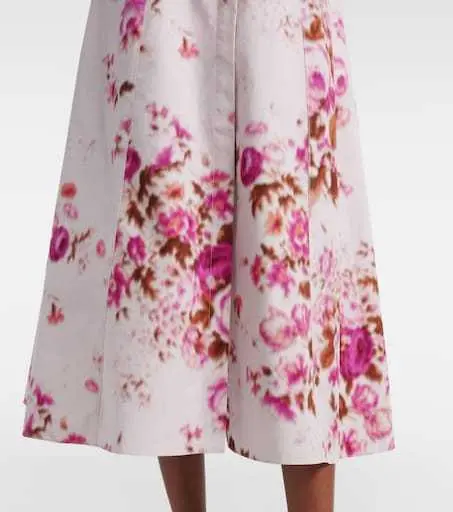 Erdem Floral Cotton Poplin Midi Shirt Dress - White