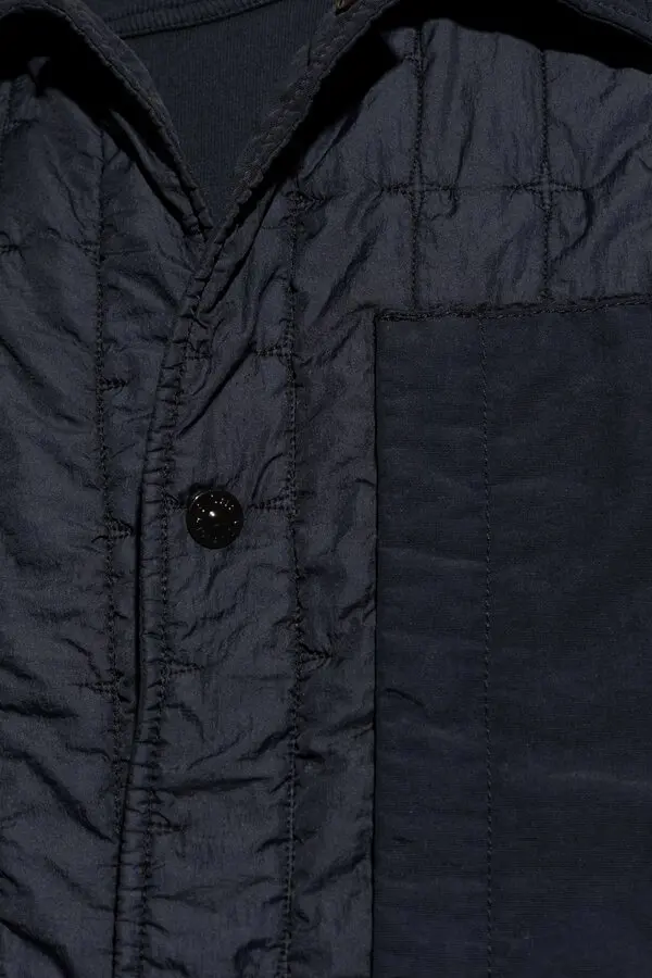 Stone Island Quilted Jacket With Removable Logo Patch
