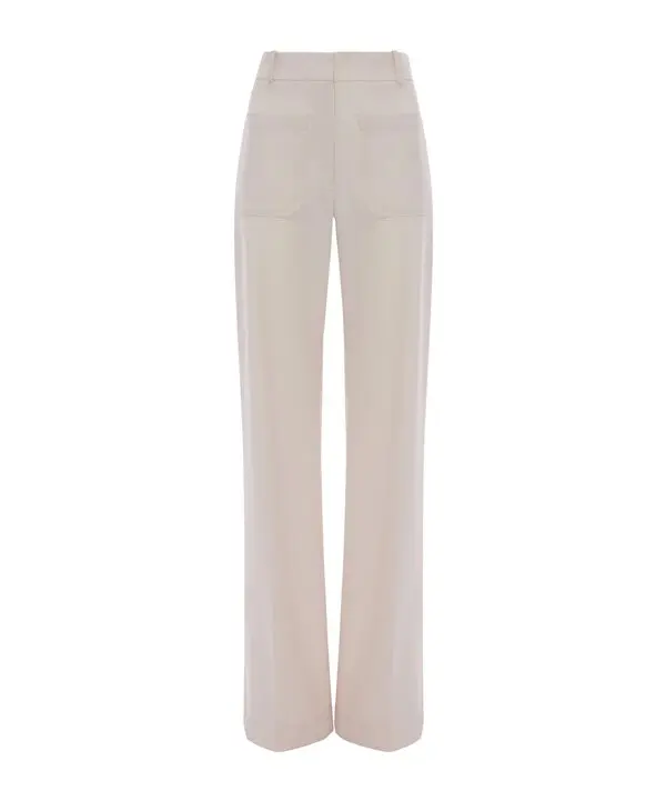 Victoria Beckham Alina Wide-leg Trousers - Bone