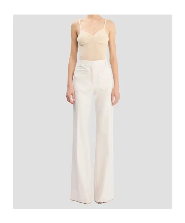 Victoria Beckham Alina Wide-leg Trousers - Bone