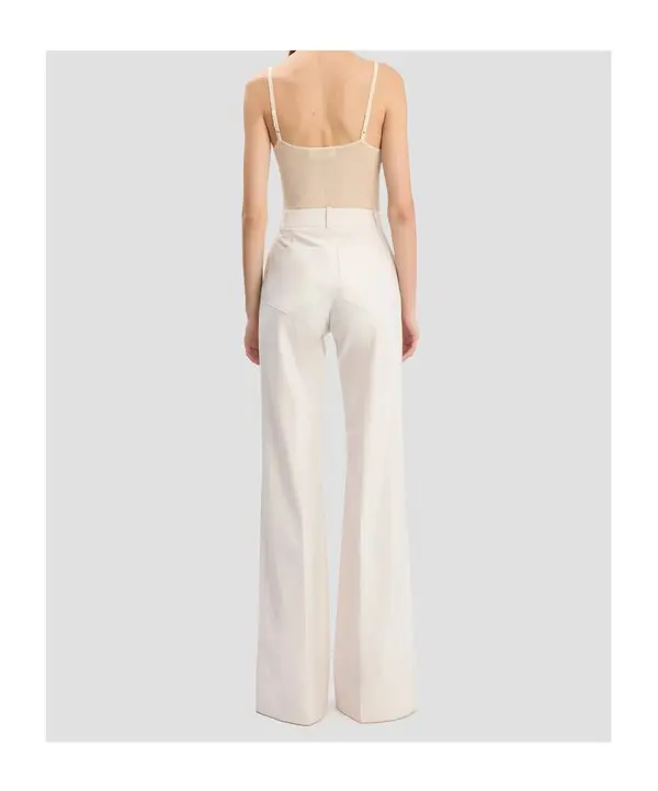 Victoria Beckham Alina Wide-leg Trousers - Bone
