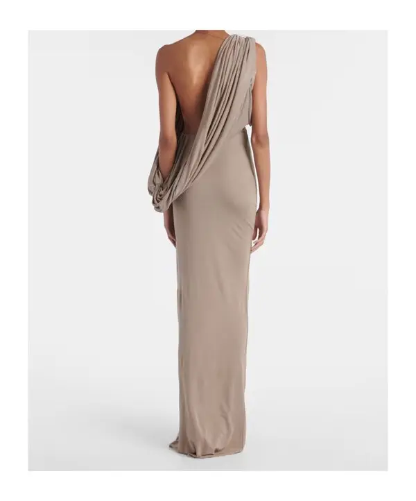 Christopher Esber Aiba Draped One-shoulder Jersey Gown