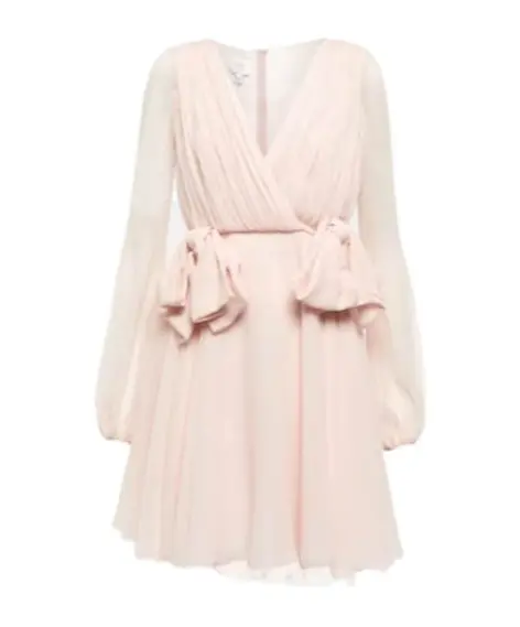 Giambattista Valli Bow Detail Ruched Mini Dress