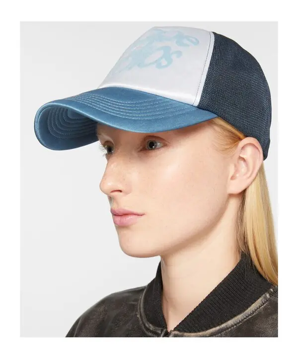 Acne Studios Flocked Logo Mesh Baseball Cap